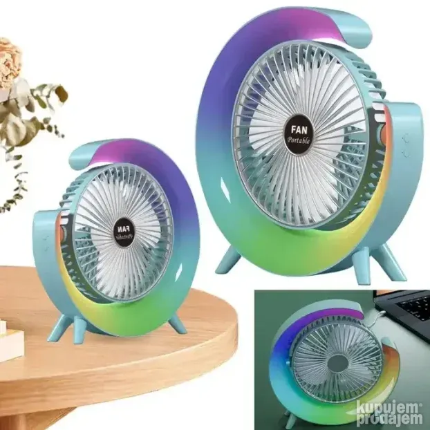 NOVO! Šareni RGB stoni ventilator