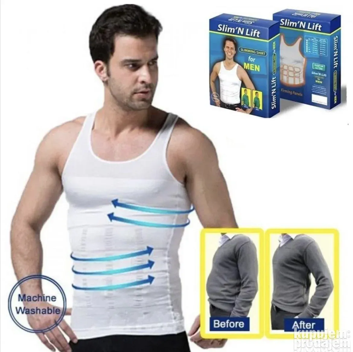 NOVO! Slim n Lift Super Steznik Majica Za Muškarce