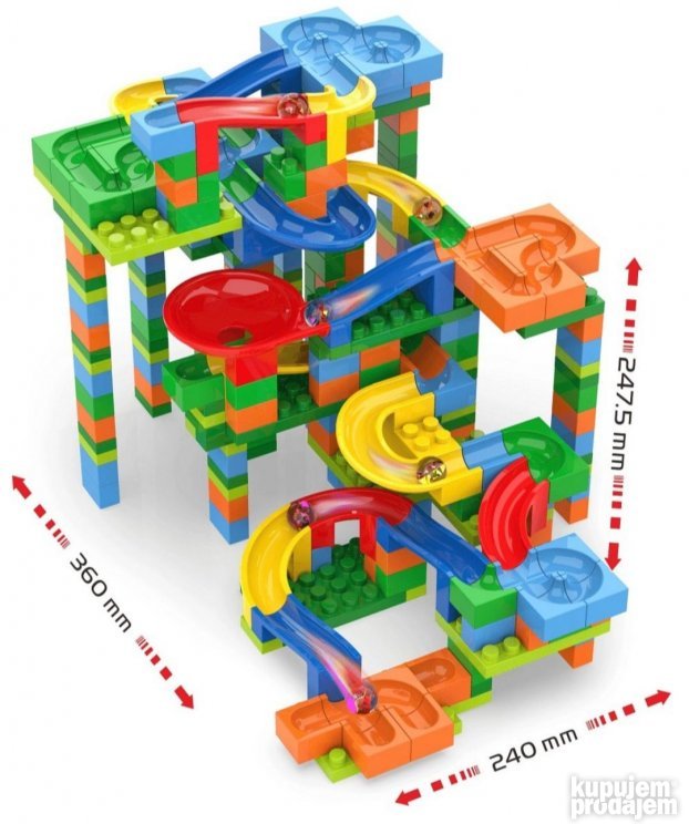 NOVO! Staza od kockica sa toboganima Staza od kockica sa toboganom