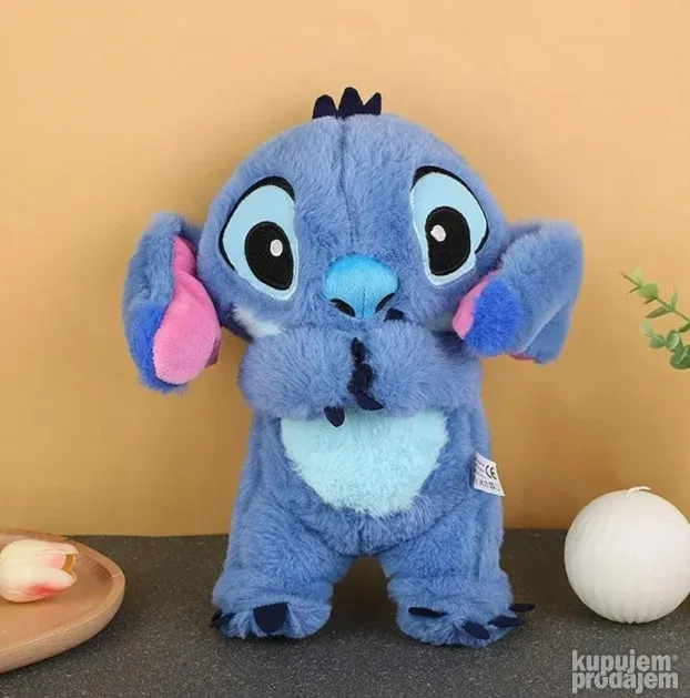 NOVO! Stitch koji dise peva svetli Plišani svetleći 28cm
