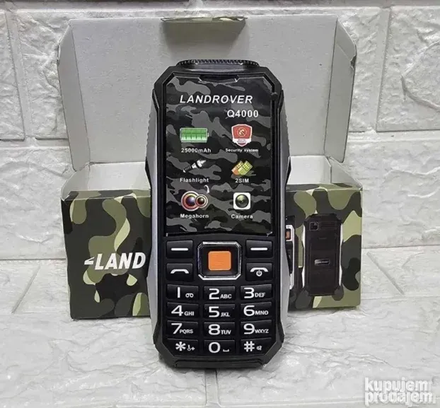 NOVO! telefon land rover Q4000 srpski meni 25000 mAh