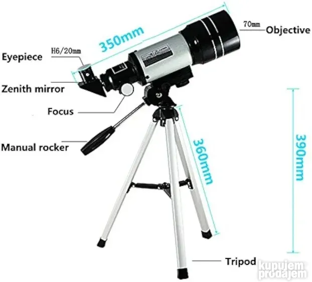 NOVO! Teleskop sa stativom Astronomski teleskop