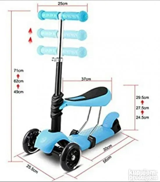 NOVO! Trotinet za decu Trotinet 3u1 Trotinet