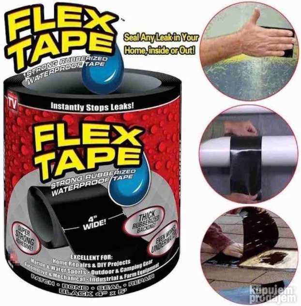 NOVO! Vodootporna gumirana traka Flex tape gumena traka