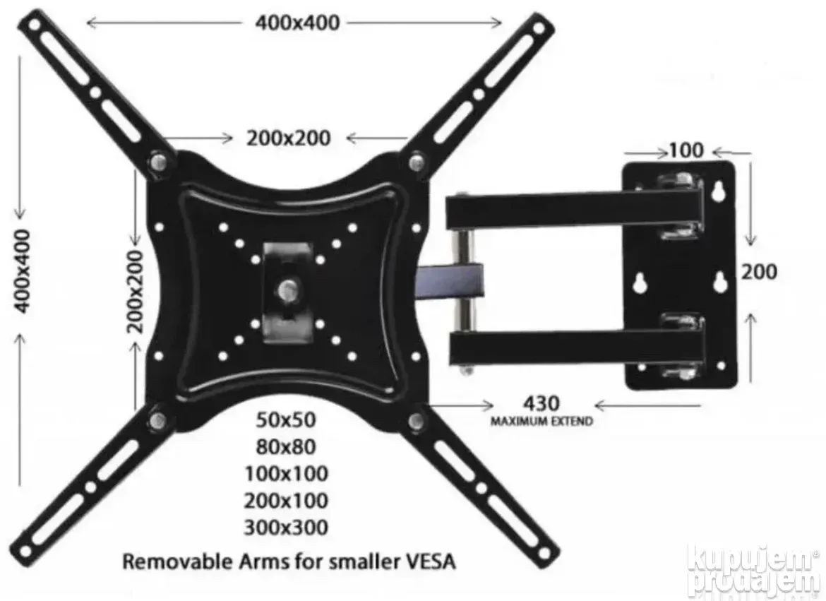NOVO! Zidni nosač za TV (14-55″) Drzac za televizor