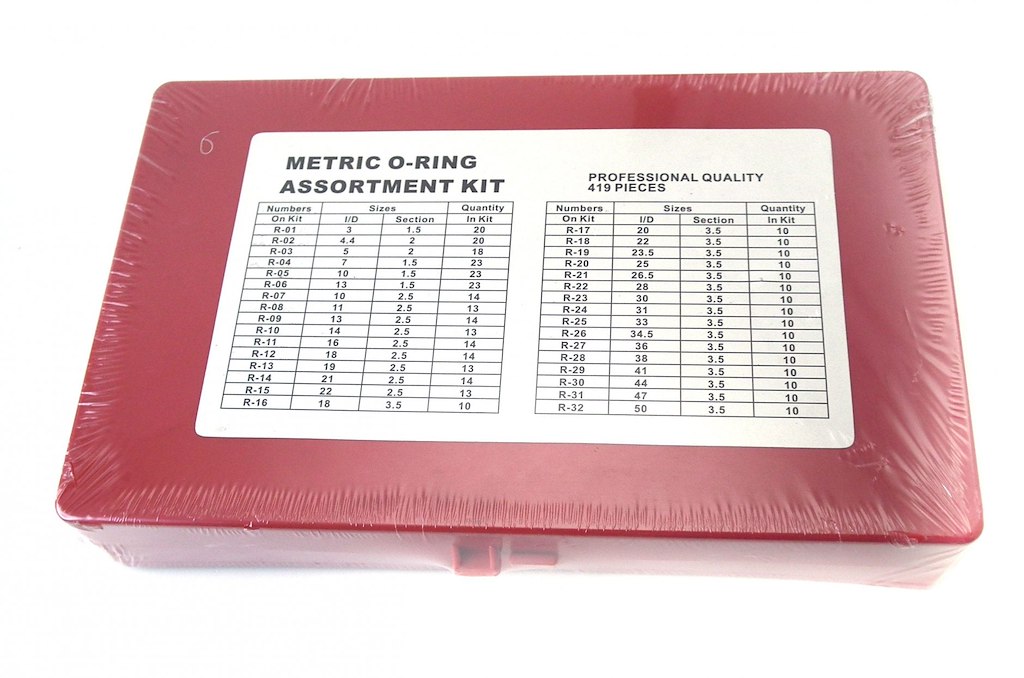 Prstenaste o-ring gumice, kutija, 419 kom