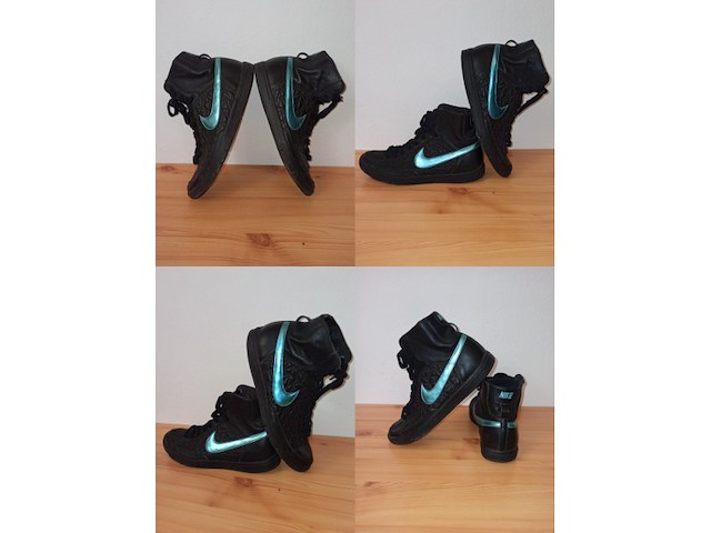 NIKE WMNS BLAZER MID crne - tirkiz kožne patike 41