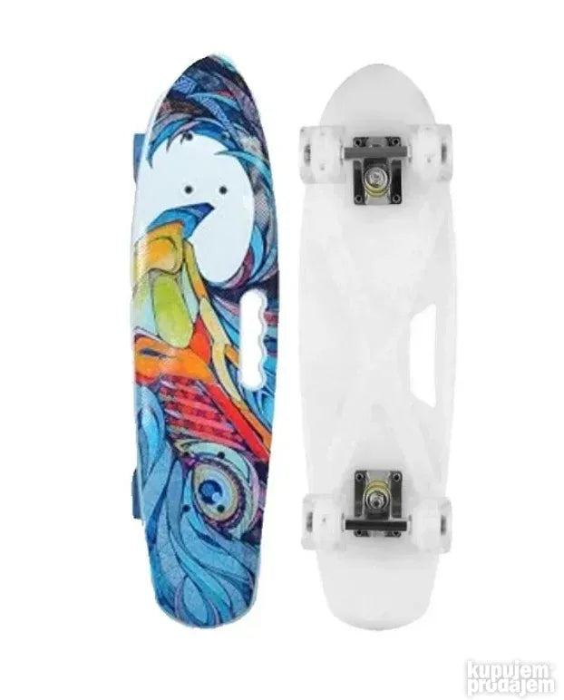 Skejtbord sa plavom slikom Penny board 65cm