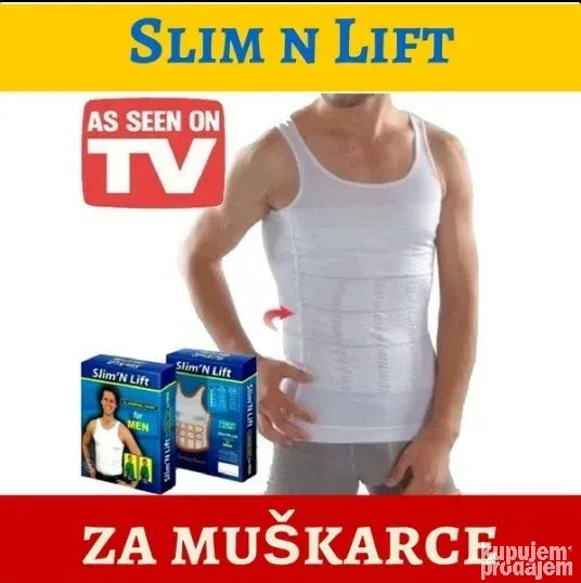 Slim n Lift – Super steznik/majica za mršavljenje za muškarc