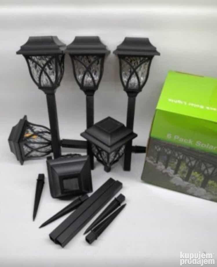 Solarne Led lampe 6 kom..bela boja