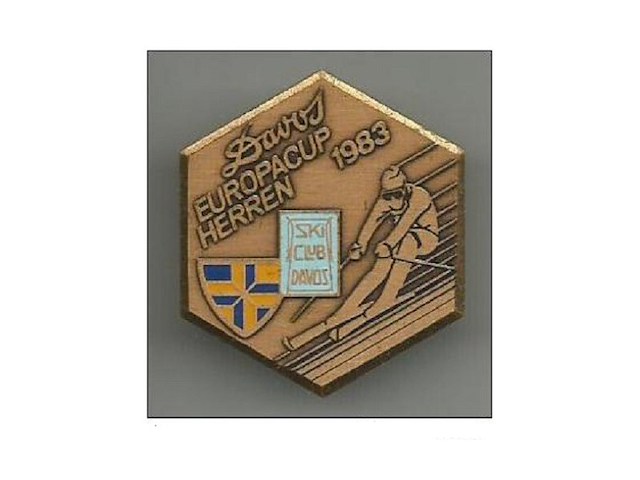 DAVOS SKI CLUB FIS SLALOM 1983 EUROPA CUP znacka