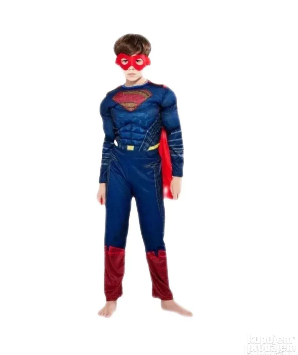 Superman kostim sa mišićima model 2 M:110-120CM