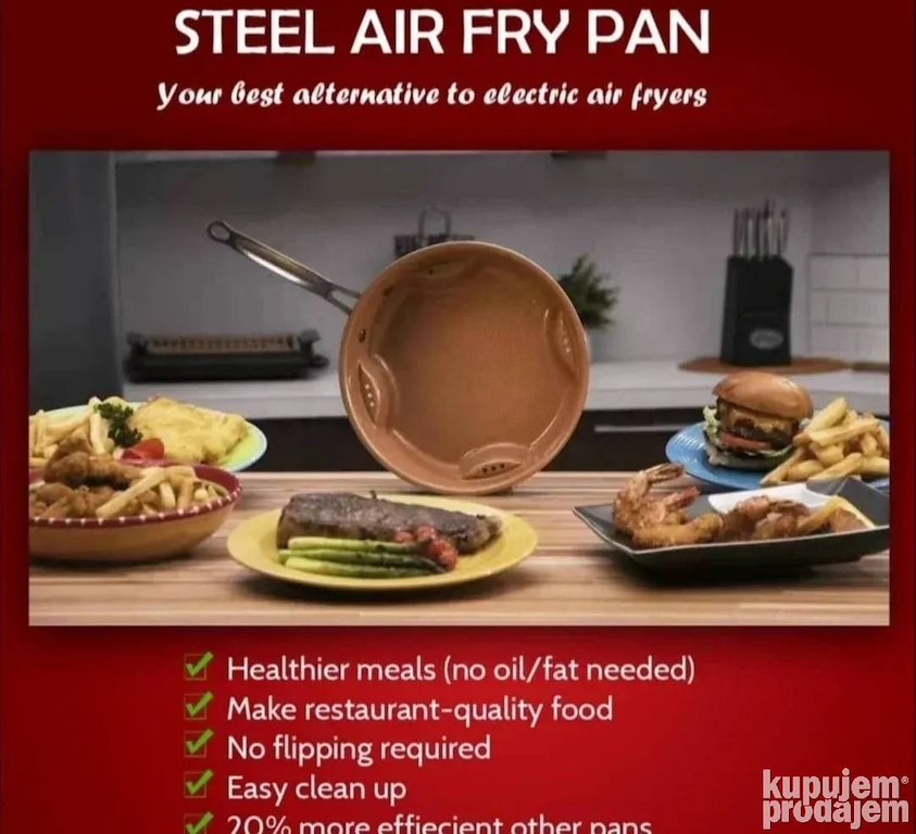 Tiganj Air Fry Pan – Priprema hrane bez ulja