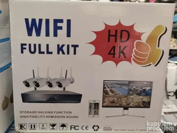 VIDEO nadzor – Bežični WiFi full kit HD 4K
