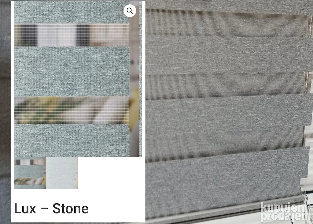 Zebra zavese LUX Stone Dan Noc