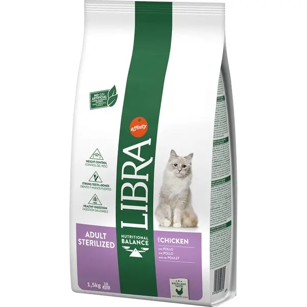 Libra Cat Suva hrana za sterilisane mačke, Piletina, 1.5kg