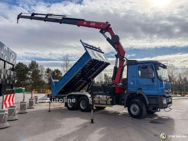 Mercedes-Benz ACTROS 3341 6x6 HMF 4220 K4 CRANE KIPPER kiper