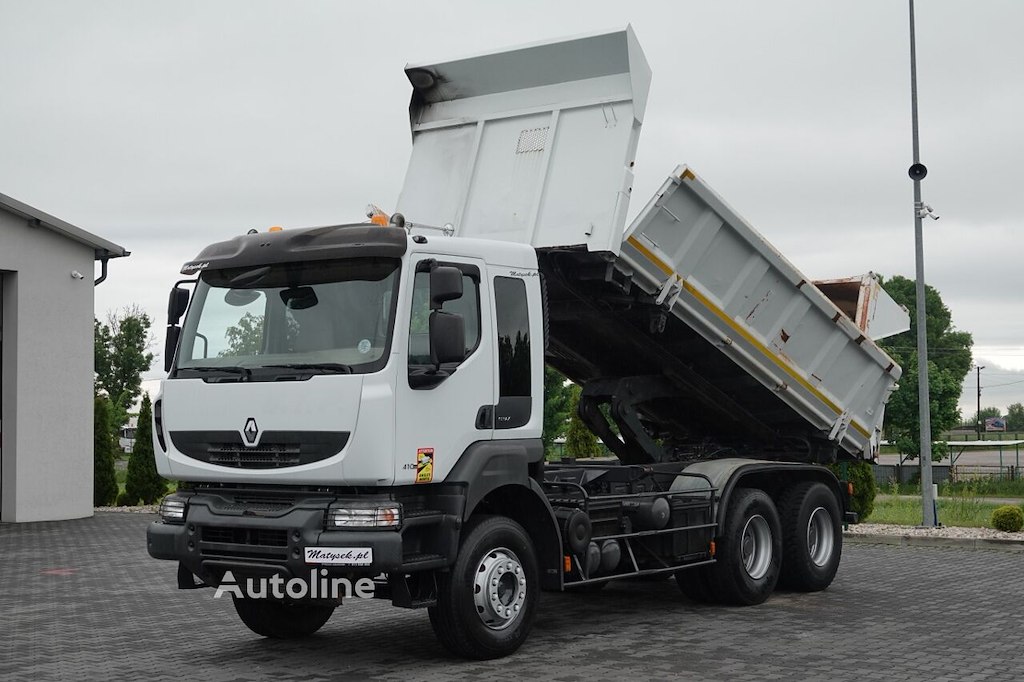 Renault KERAX 410 / 6x4 / WYWROTKA 3- STRONNA  / 2X  HYDROBURTA / HYDROK kiper