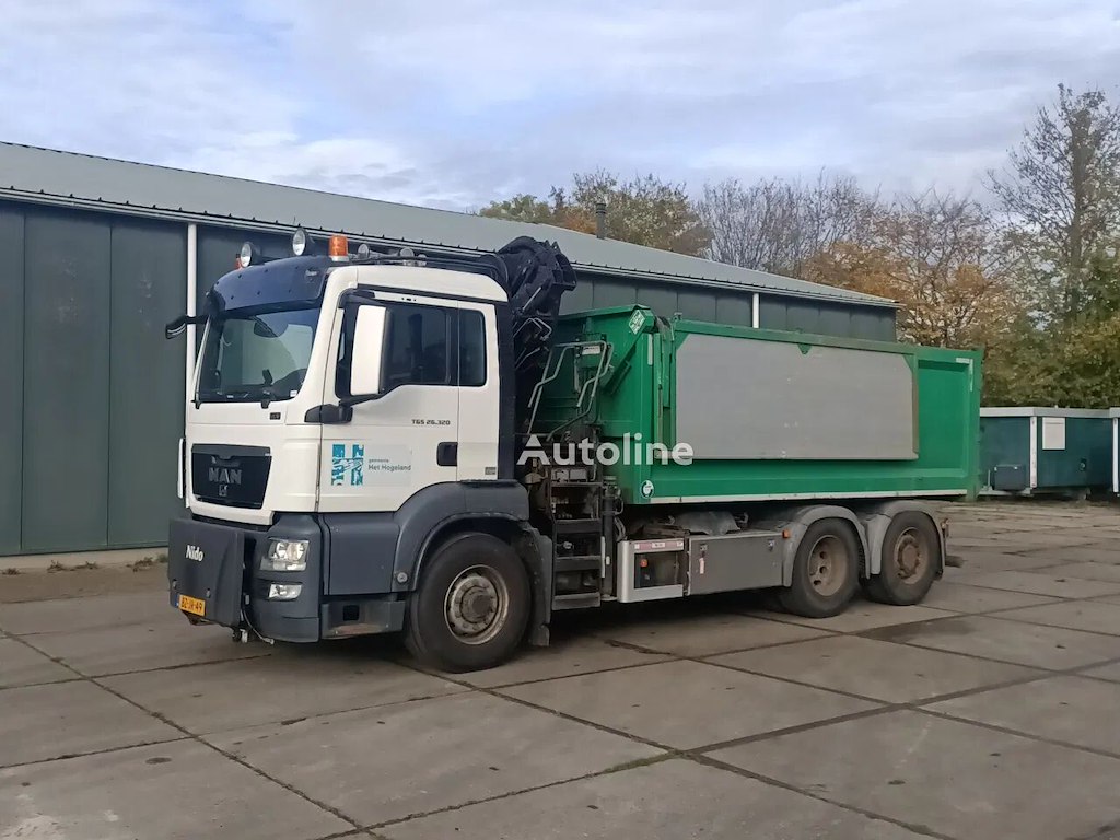 Prodaje se MAN TGS 26.320 TGS 26.320 6X4H-4BL EEV kipper met Hiab laadkraan kiper na aukciji