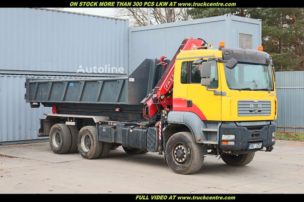 MAN TGA 26.430, 6x6, CRANE FASSI, ROLL-OFF TIPPER kiper