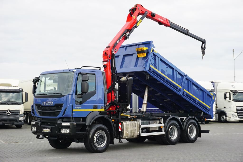 IVECO TRAKKER / 380T41 / E 6 / WYWROTKA + HDS / 6 X 4 / ROTATOR kiper