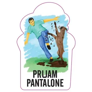 Oznaka na tabli Prljam pantalone