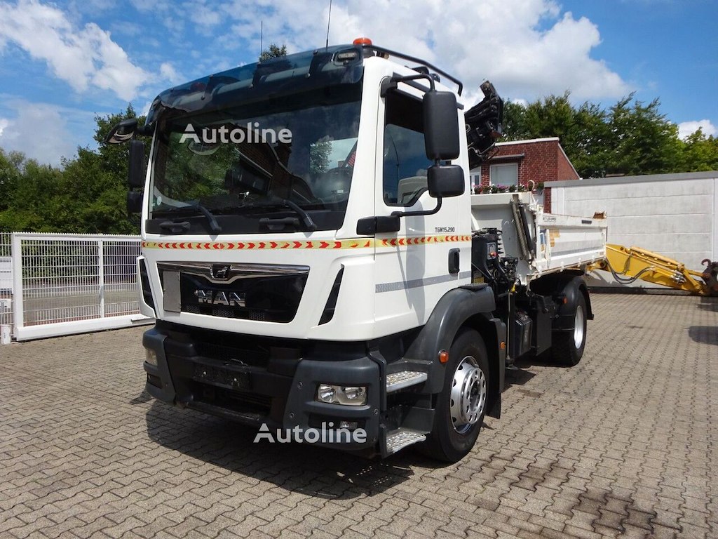 MAN TGM 15.290 - 3 way tipper+crane kiper