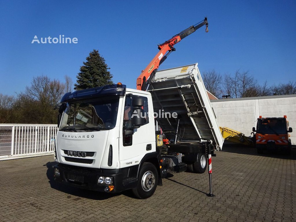 IVECO ML75E18K - 3 way tipper+crane kiper