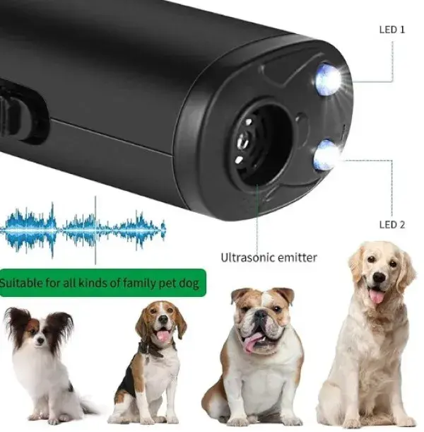 Gembird Ultrazvučni dreser za pse sa lampom SMART-DOG-FLASHLIGHT-AGG-01
