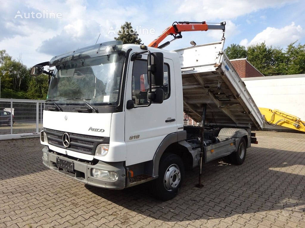 Mercedes-Benz Atego 818 - 3 way tipper+crane kiper