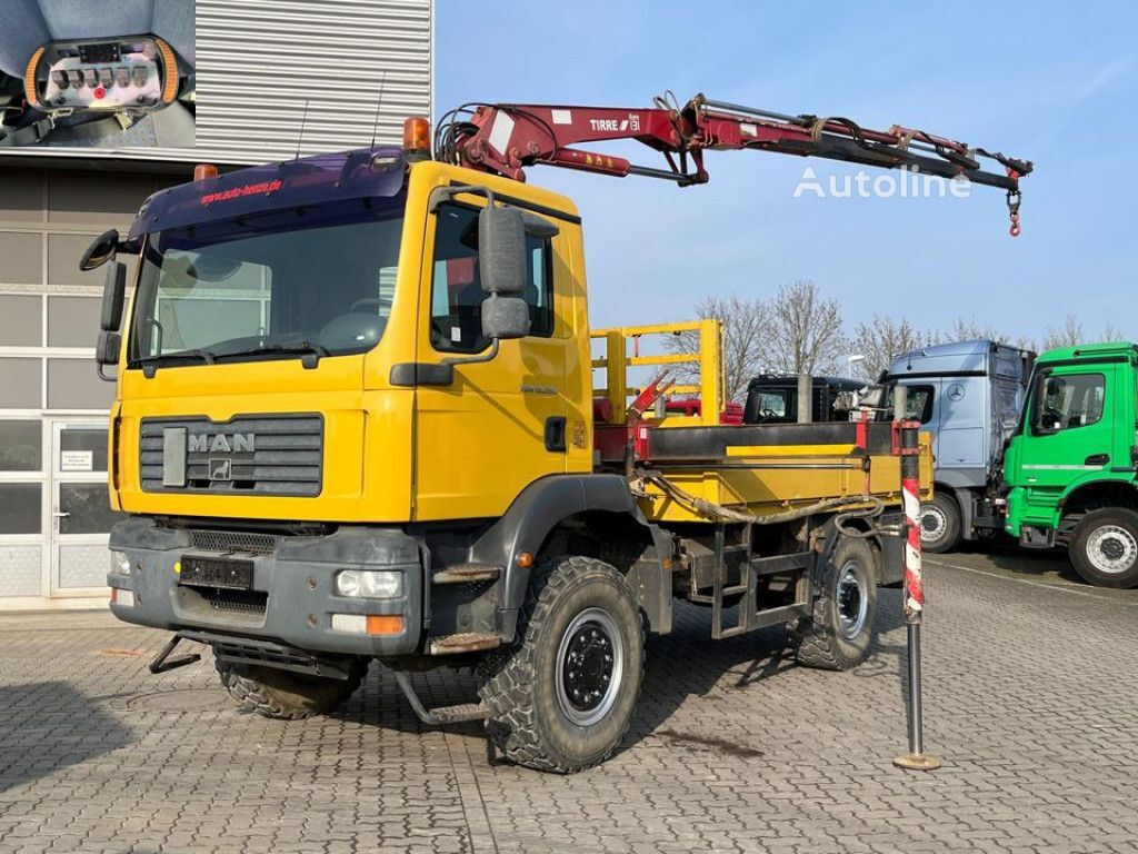 MAN TGM 18.280 4x4 Crane Tirre Euro 131 kamion s ravnom platformom
