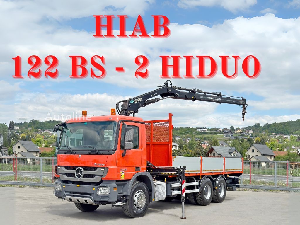 Mercedes-Benz ACTROS 2636 *HIAB 122 BS-2 HIDUO + FUNK/6x4 * TOP kamion s ravnom platformom