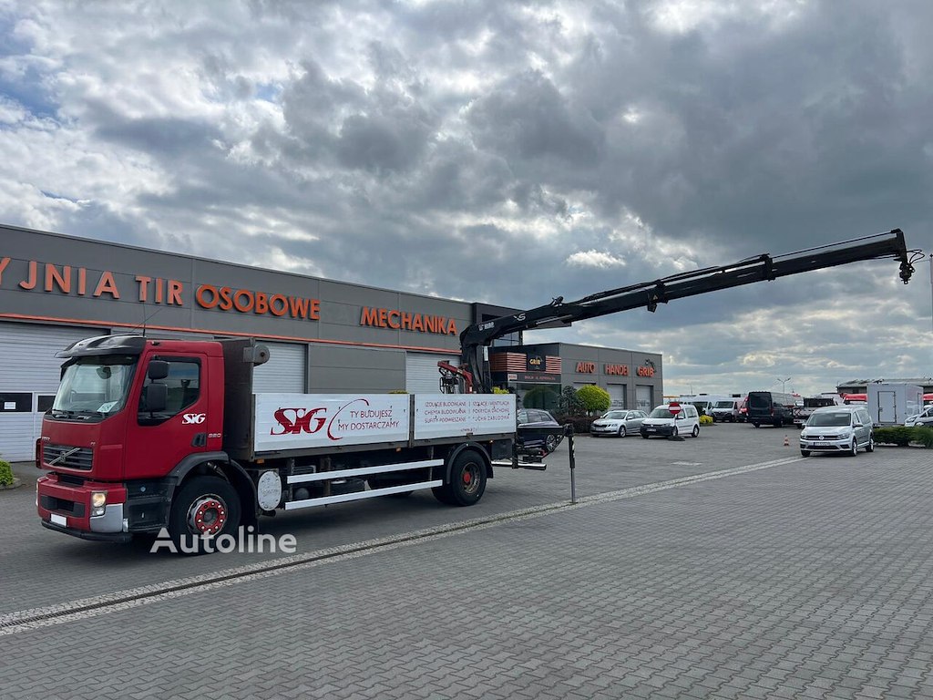 Volvo FE 320 FLATBED CRANE KRAN HDS HIAB 122B-2 DUO kamion s ravnom platformom