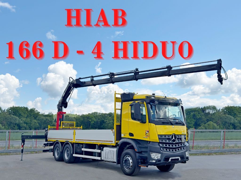 Mercedes-Benz AROCS 2636 *HIAB 166 D-4 HIDUO + FUNK* 6x4 kamion s ravnom platformom