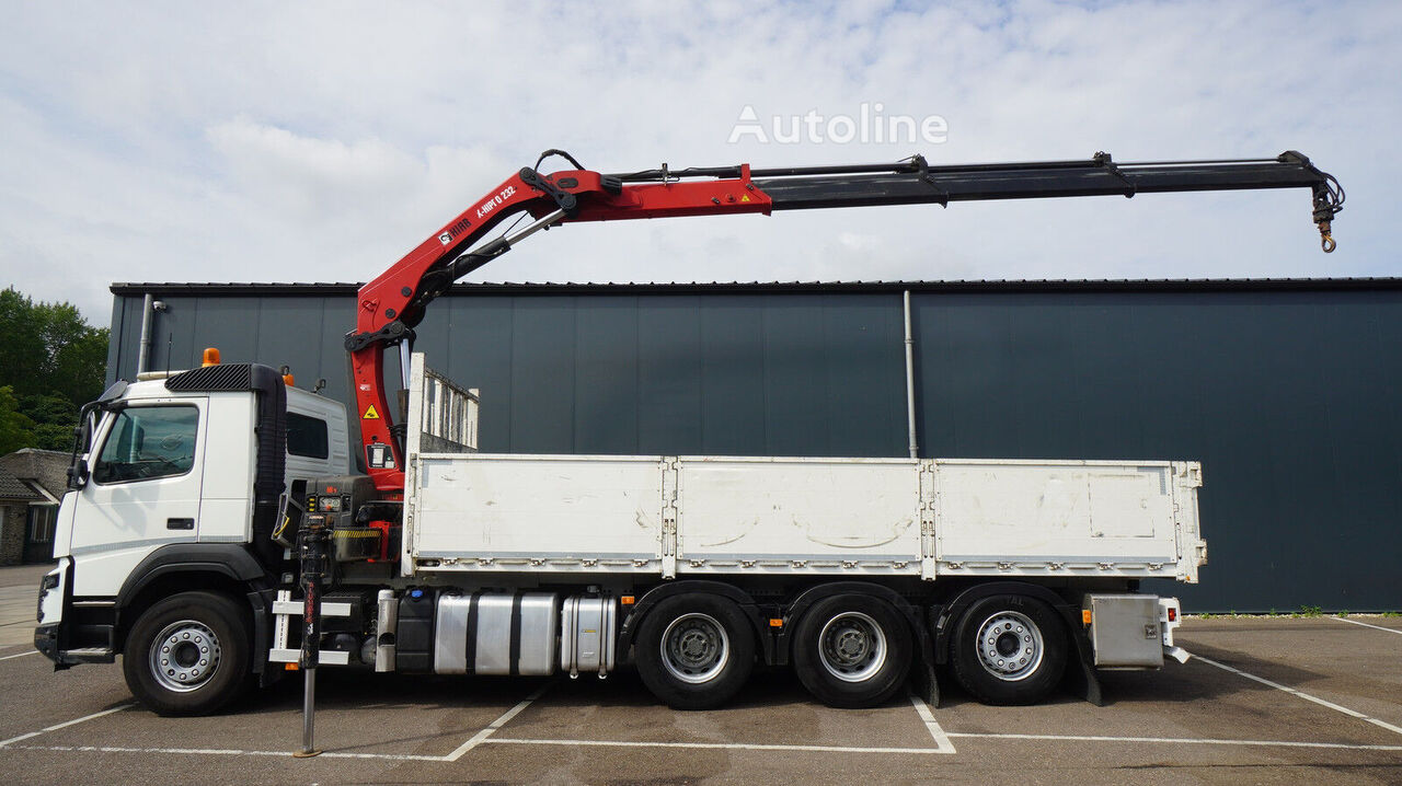 Volvo FMX 460 8X4 OPEN BOX WITH HIAB X-HIPRO 232 E-3 CRANE kamion s ravnom platformom