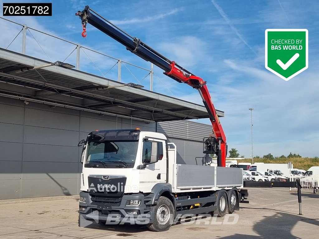 Novi MAN TGS 26.440 6X2 NEW NL-Truck Palfinger PK20.501 L TEC3 Kran Baust kamion s ravnom platformom