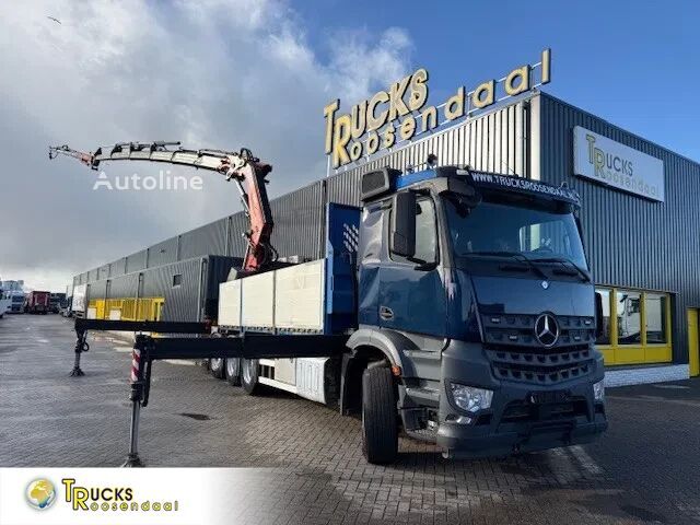 Mercedes-Benz Arocs 3251 + FASSI 660RA .26.HE 6x Extensions + 4x JIB + 8x4 + r kamion s ravnom platformom