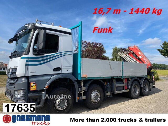 Mercedes-Benz Arocs 4151 K 8x4, Fassi Heckkran F 365 RA. 2.26 kamion s ravnom platformom