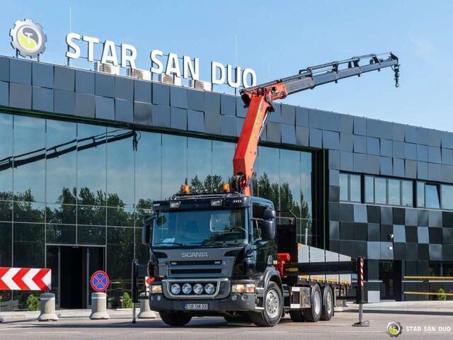 Scania P270 6x2 PALFINGER PK 20002 HDS Crane Rotator kamion s ravnom platformom