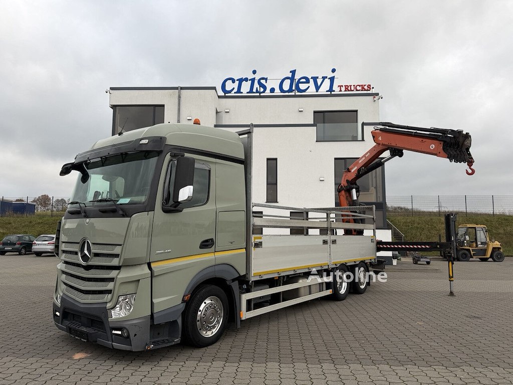 Mercedes-Benz Actros 2545 6x2 EFFER Atlas 265-A6 Lenk- Liftachse kamion s ravnom platformom