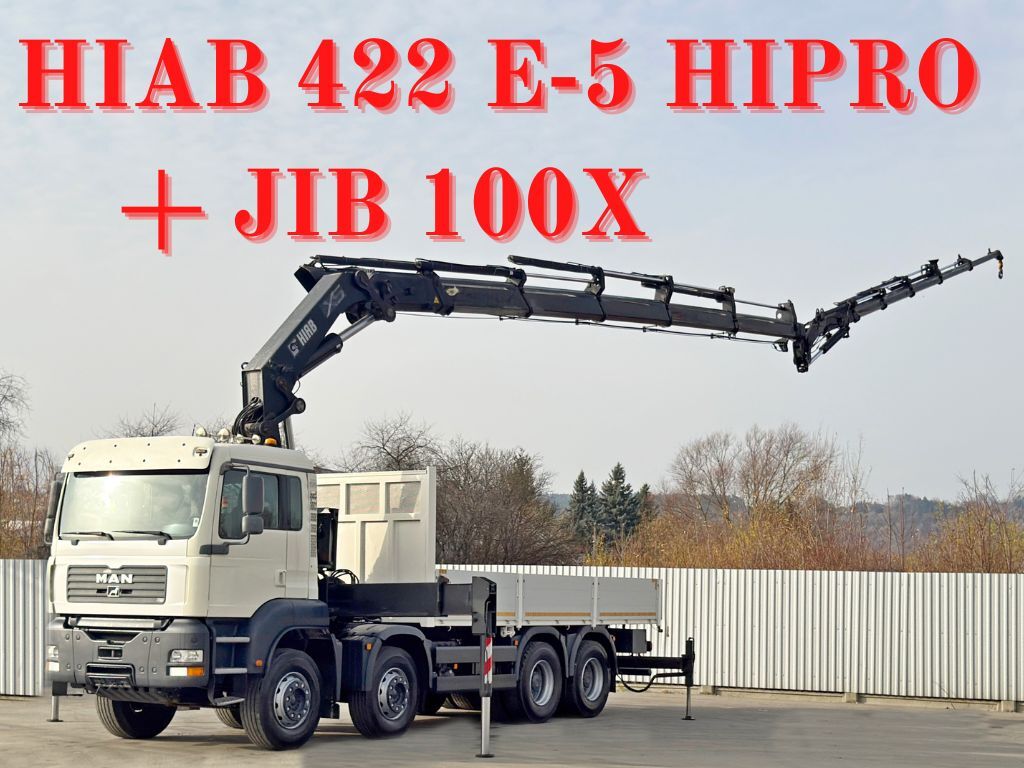 MAN TGA 35.430 * HIAB 422 E - 5 HIPRO + JIB 100X kamion s ravnom platformom