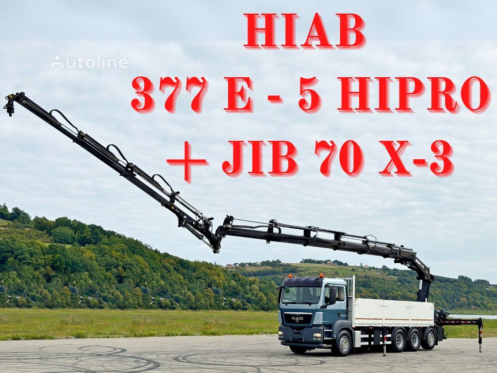 MAN TGS 35.400*HIAB 377 E-5 HIPRO+JIB 70X-3FUNK /8x4 kamion s ravnom platformom