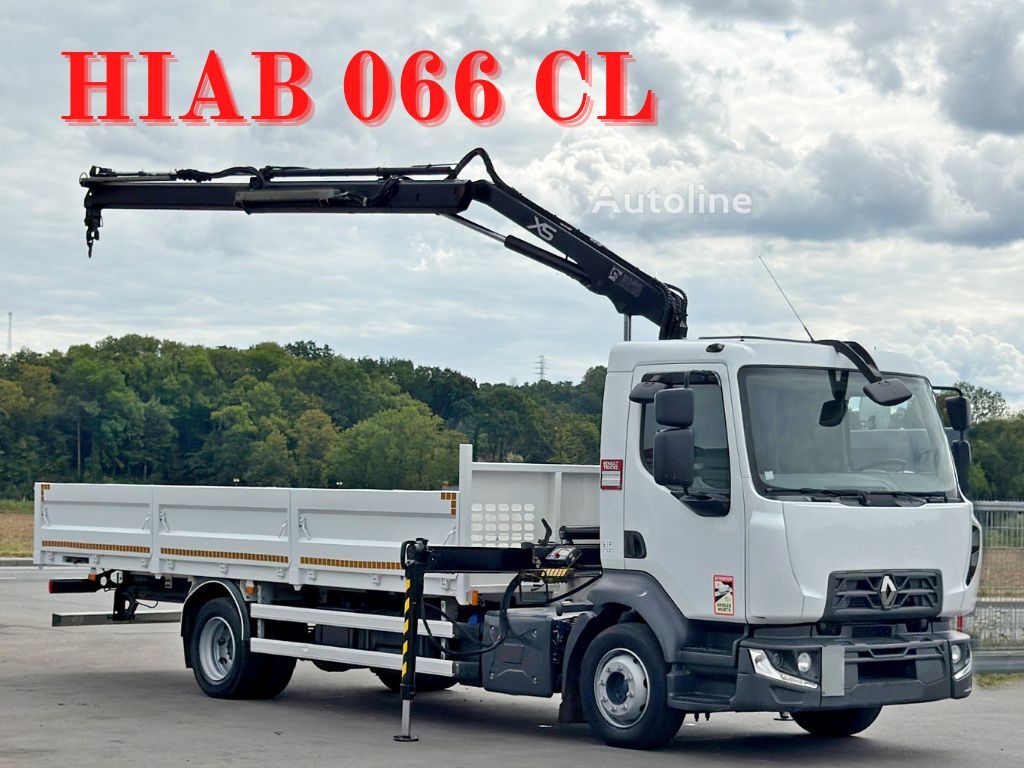 Renault D12.210 * HIAB 066 CL * TOPZUSTAND kamion s ravnom platformom