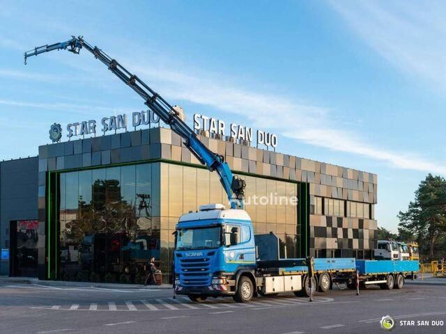 Scania R450 6x2 PALFINGER PK 34002 SH Crane Trailer kamion s ravnom platformom