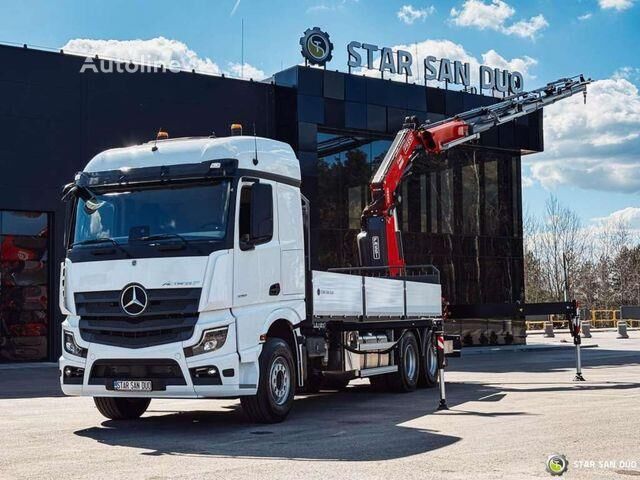 Novi Mercedes-Benz ACTROS 3351 NEW 6x4 Fassi F485 Crane kamion s ravnom platformom