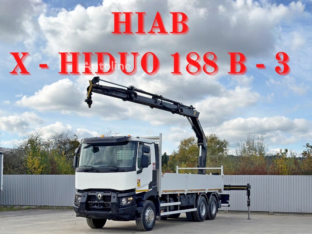 Renault C 380* HIAB X-HIDUO 188 B-3/FUNK*6x4 kamion s ravnom platformom