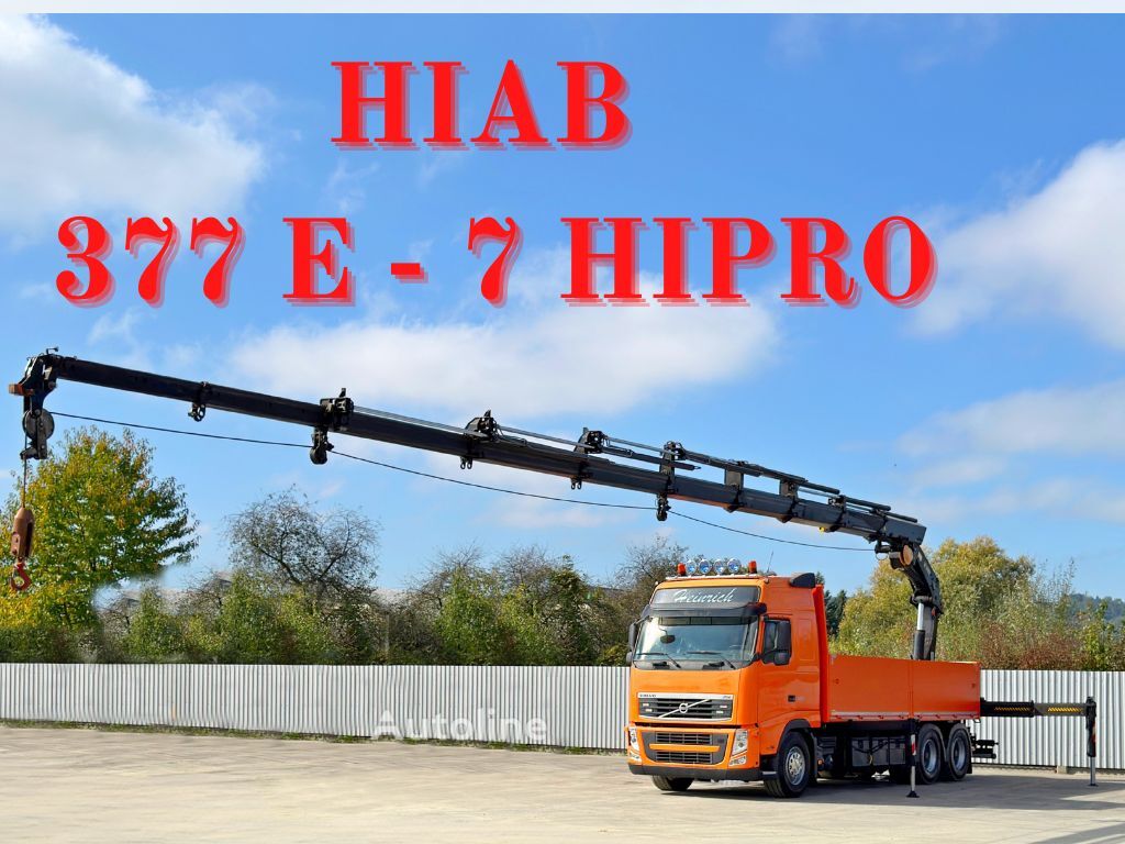 Volvo FH 460 * HIAB 377 E - 7 HIPRO + FUNK * 6x4 kamion s ravnom platformom