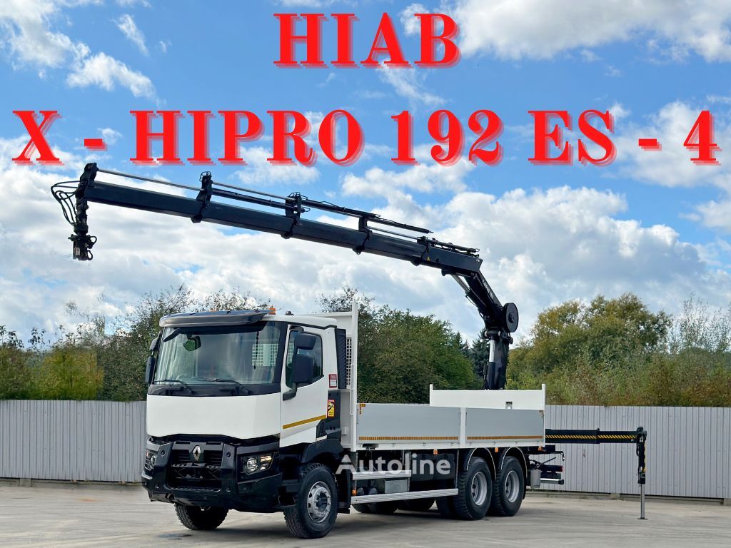 Renault C 430 *HIAB X - HIPRO 192 ES -4 + FUNK* 6x4 kamion s ravnom platformom