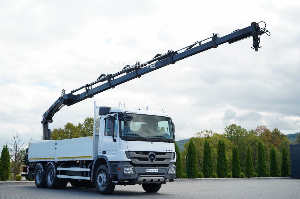 Mercedes-Benz ACTROS 2636 / 6x4 / SKRZYNIOWY 6,5 M + HDS HIAB 166 E-5 HIDUO / kamion s ravnom platformom