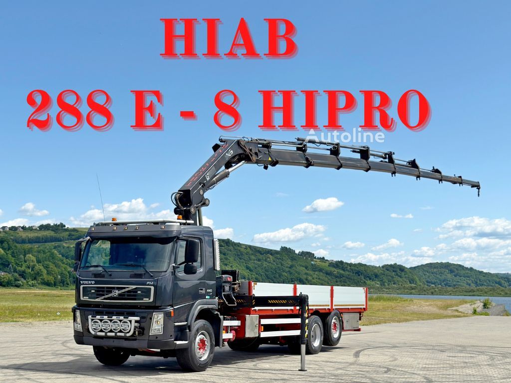 Volvo FM 440 * HIAB 288 E - 8 HIPRO/FUNK * TOPZUSTAND kamion s ravnom platformom